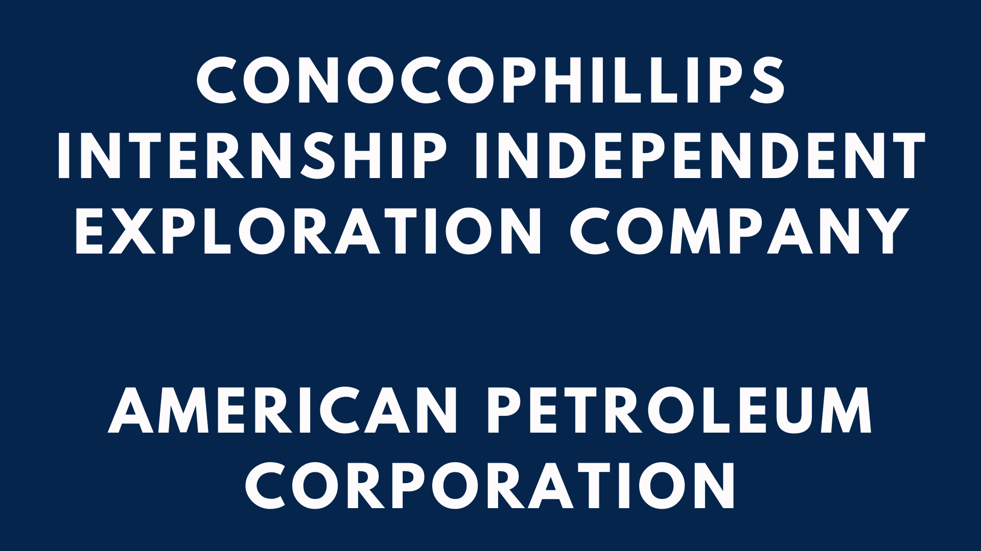 ConocoPhillips Internship 2026 Instructional Experience - Internship Sphere