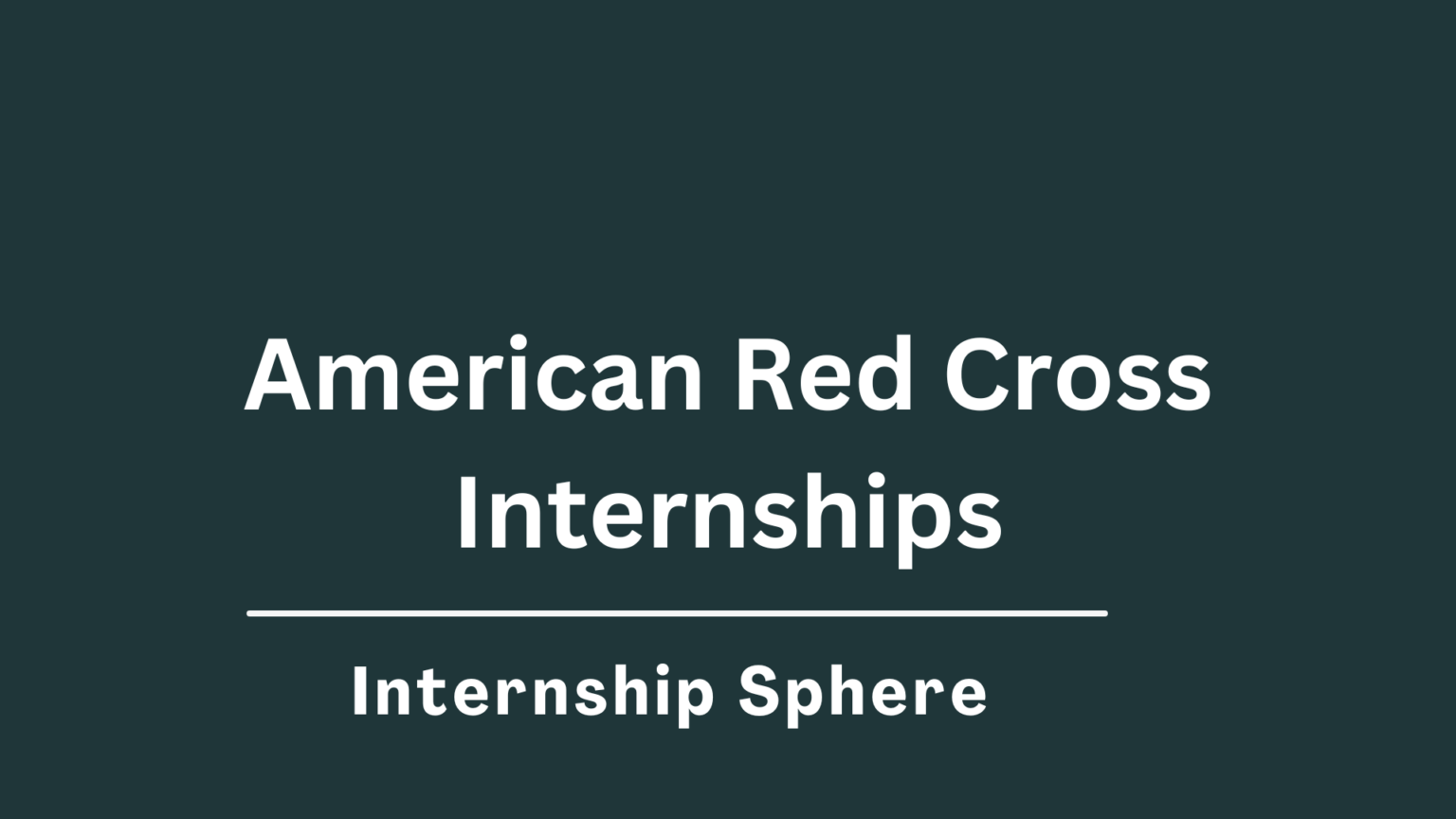 American Red Cross Internships 2025 - Internship Sphere